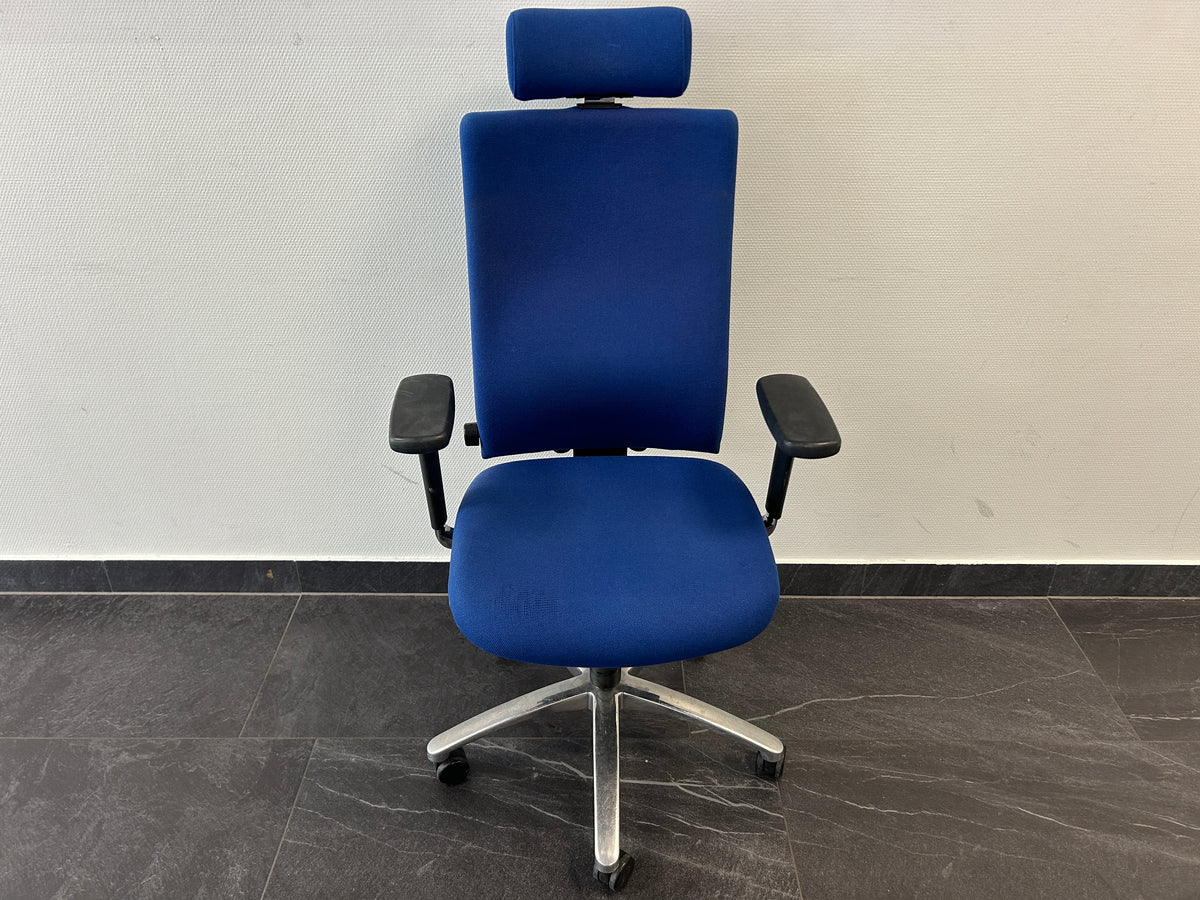 Dauphin Chefsessel Bürodrehstuhl mit Kopftstütze Blau – Büromöbel Simon